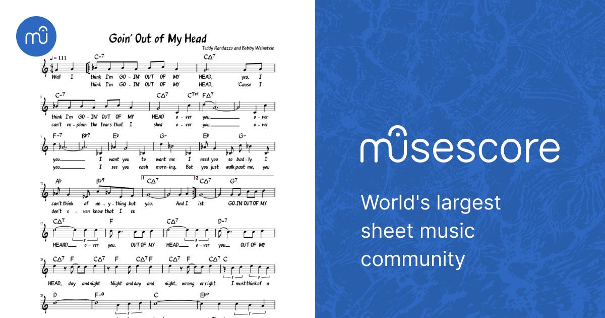 Goin' Out Of My Head (Lead sheet with lyrics ) Sheet Music with Chords ...