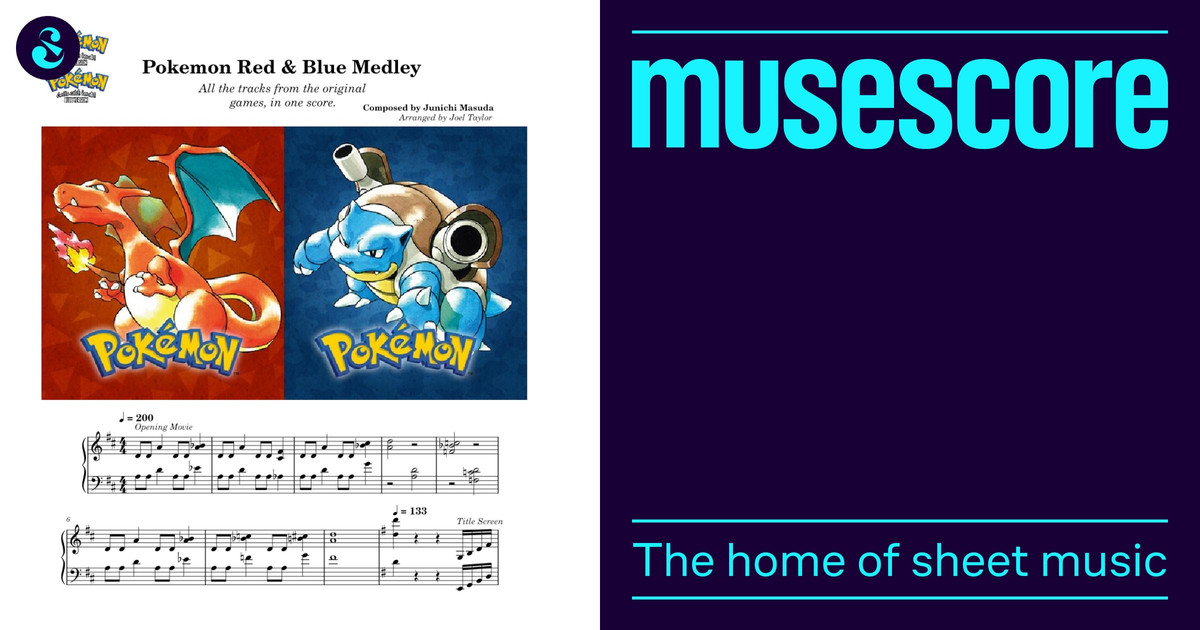 Pokémon Red & Pokémon Green Medley Sheet Music for Piano (Solo ...