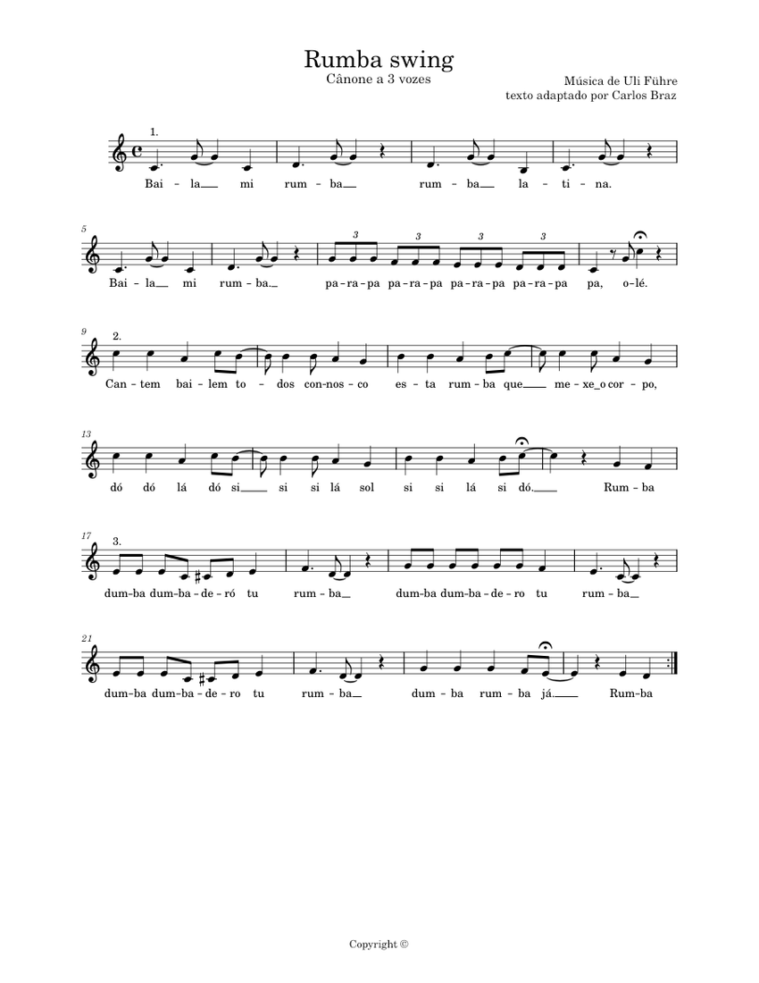 Rumba swing Sheet music for Piano (Solo) | Musescore.com