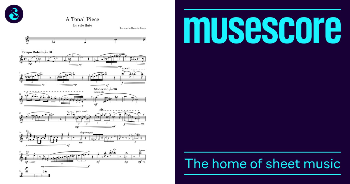A Tonal Piece Sheet music for Flute (Solo) | Musescore.com
