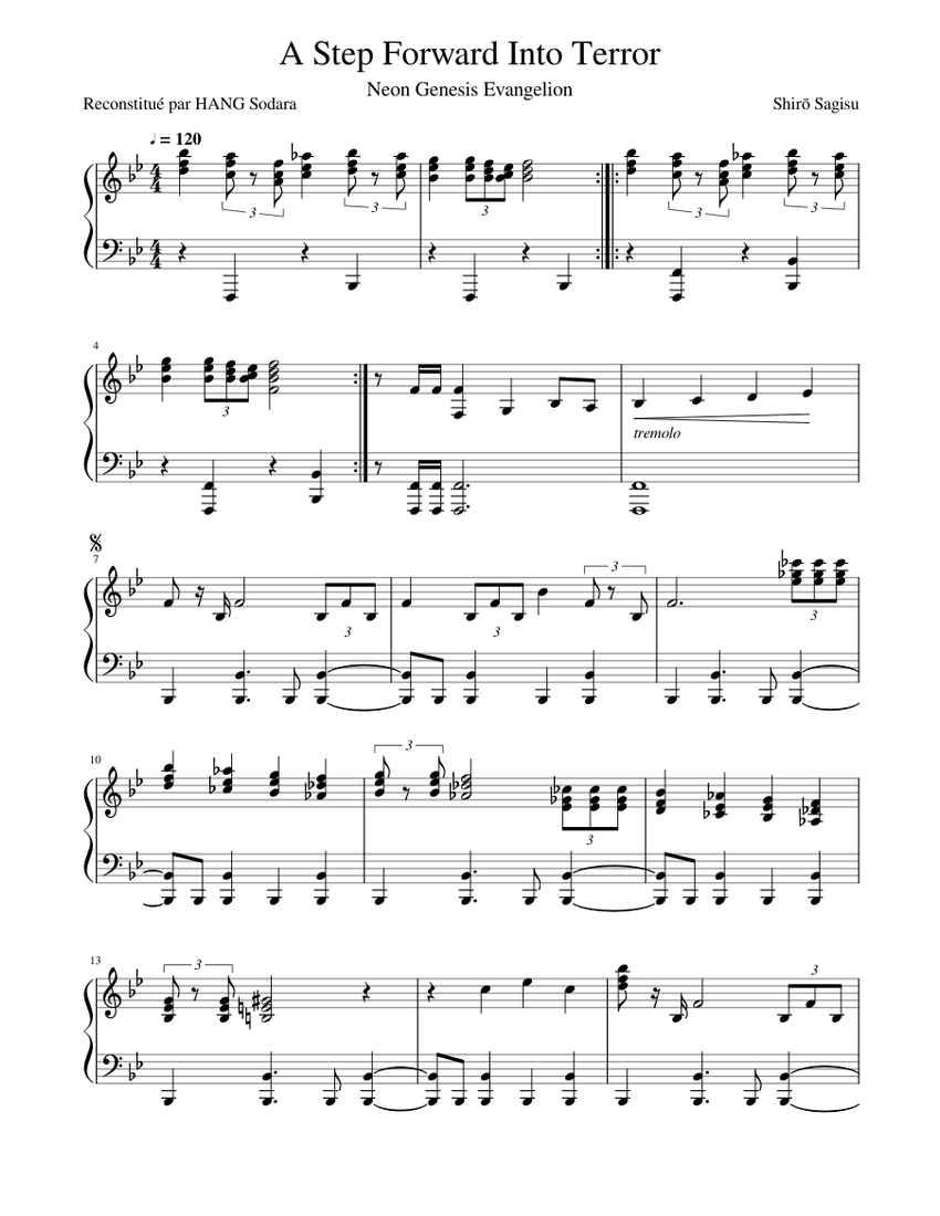 A Step Forward Into Terror Sheet Music for Piano (Solo) | MuseScore.com