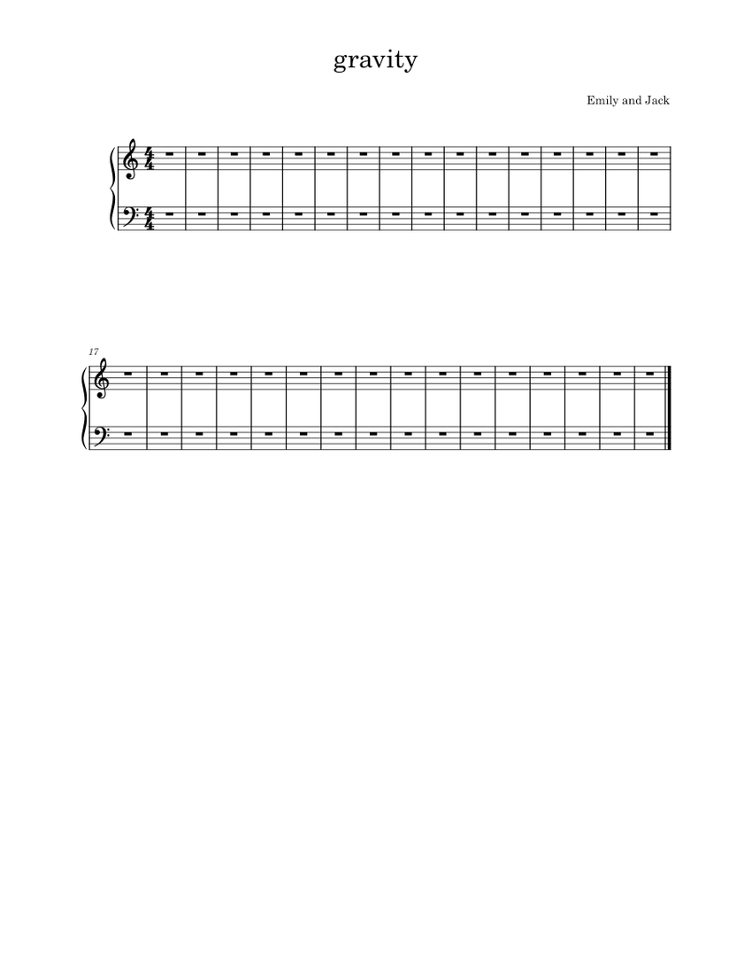 gravity Sheet music for Piano (Solo) Easy | Musescore.com