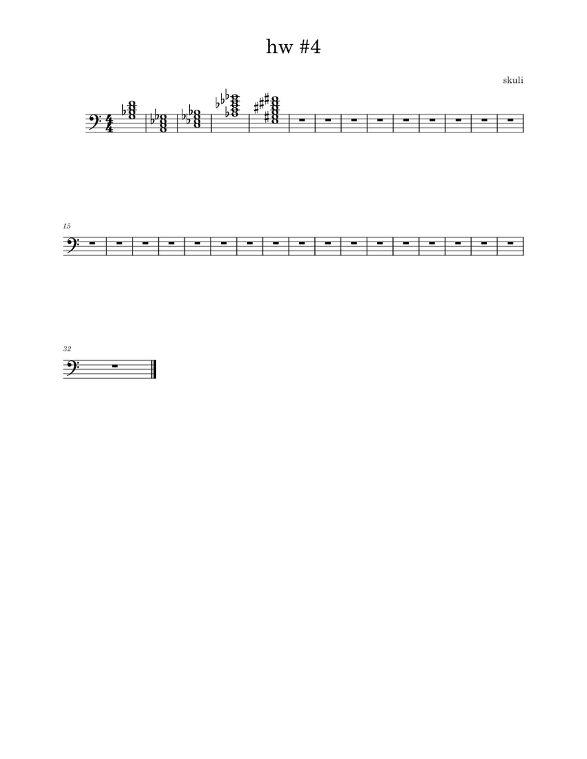 hw #4 Sheet music for Piano (Solo) | Musescore.com