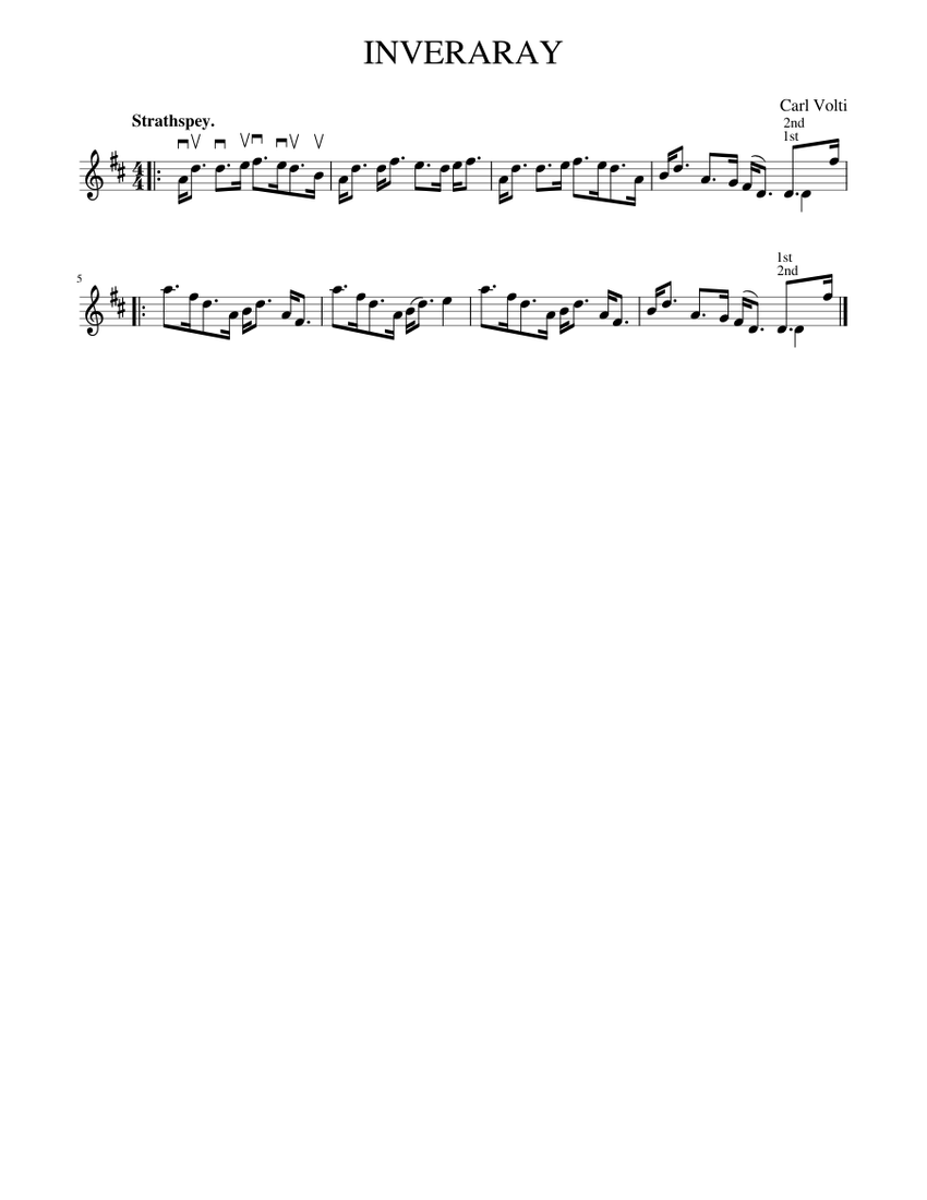 Carl Volti - INVERARAY Sheet Music for Piano (Solo) Easy | MuseScore.com
