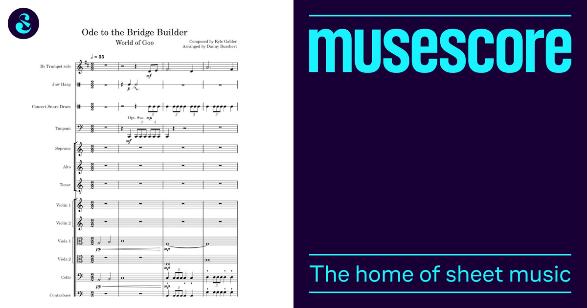 Ode to the Bridge Builder – Kyle Gabler (World of Goo) Sheet Music for ...