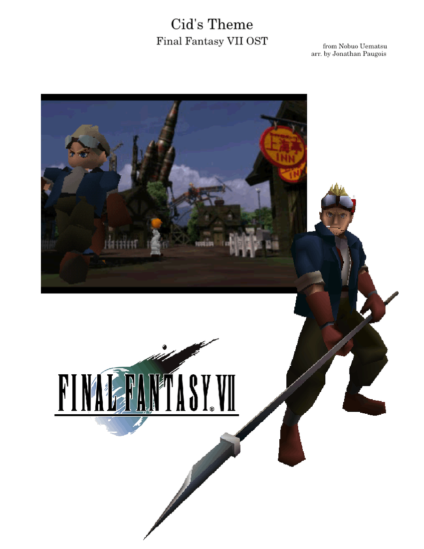 Cid's Theme | Final Fantasy VII Sheet music for Trombone, Trombone bass ...