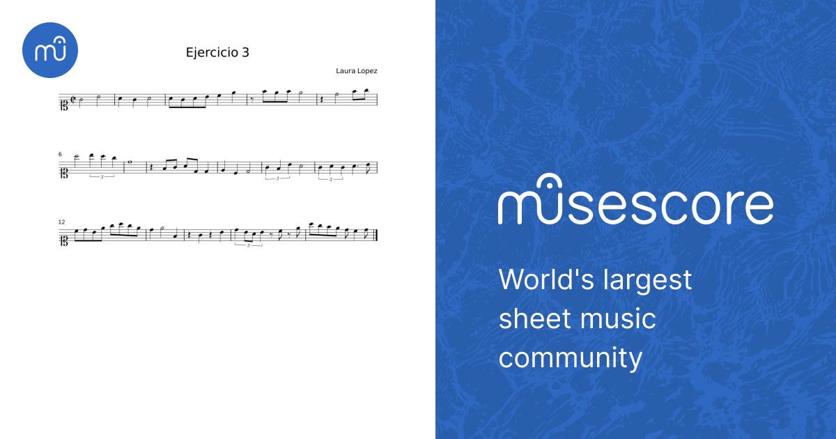 Ejercicio 3 – Laura Lopez Sheet music for Piano (Solo) Easy | Musescore.com
