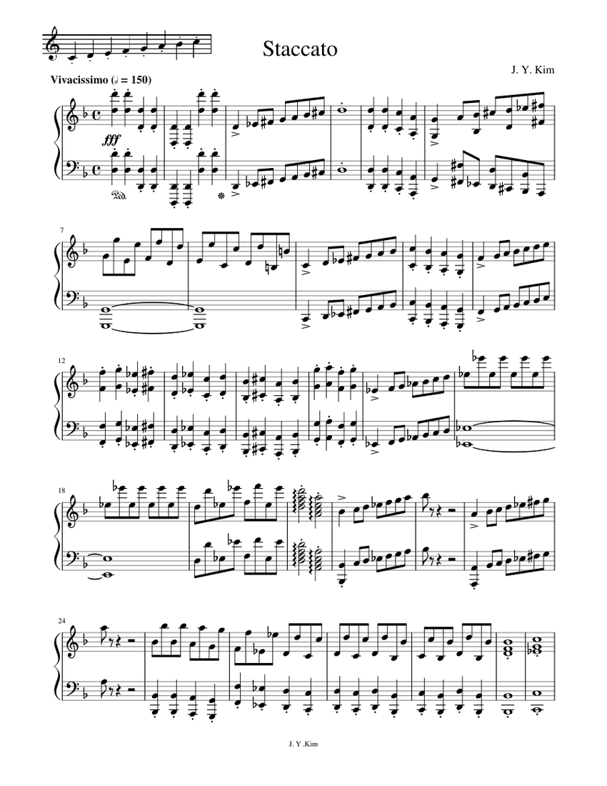 Staccato Sheet Music for Piano (Solo) | MuseScore.com