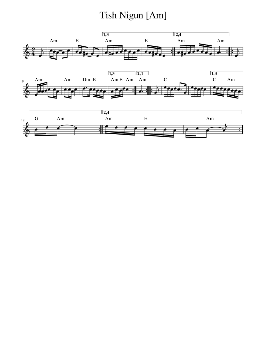 Tish Nigun Sheet music for Piano (Solo) Easy | Musescore.com