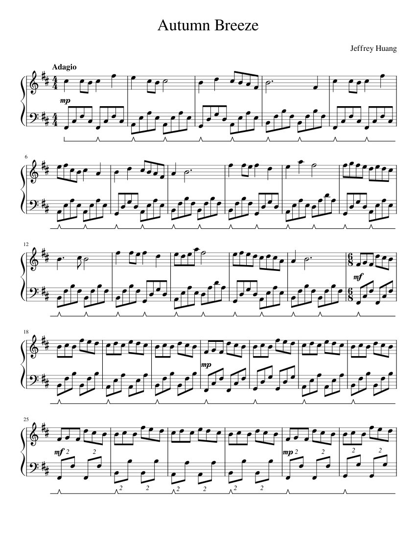 Autumn Breeze Sheet music for Piano (Solo) Easy | Musescore.com