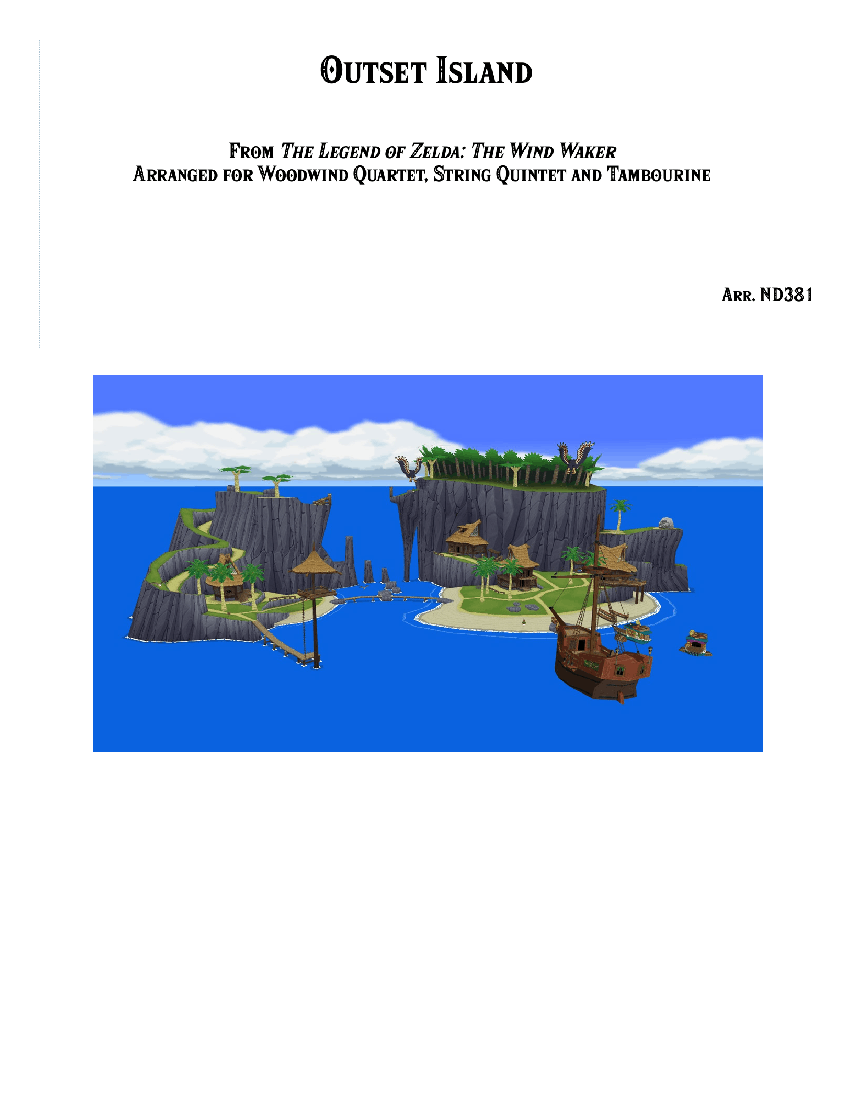 Outset Island Sheet music for Flute, Oboe, Clarinet in b-flat, Bassoon ...
