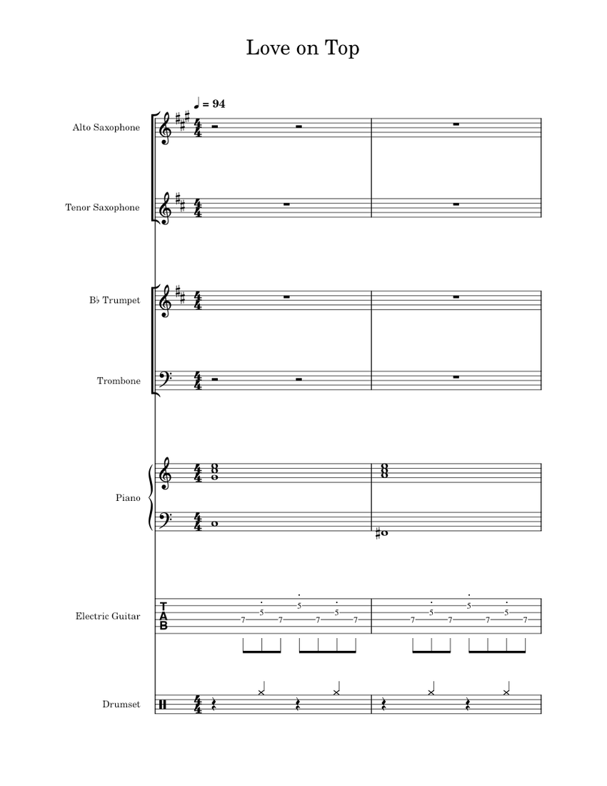 Love On Top – Beyonce Love_on_Top Sheet Music and Tab for Piano ...