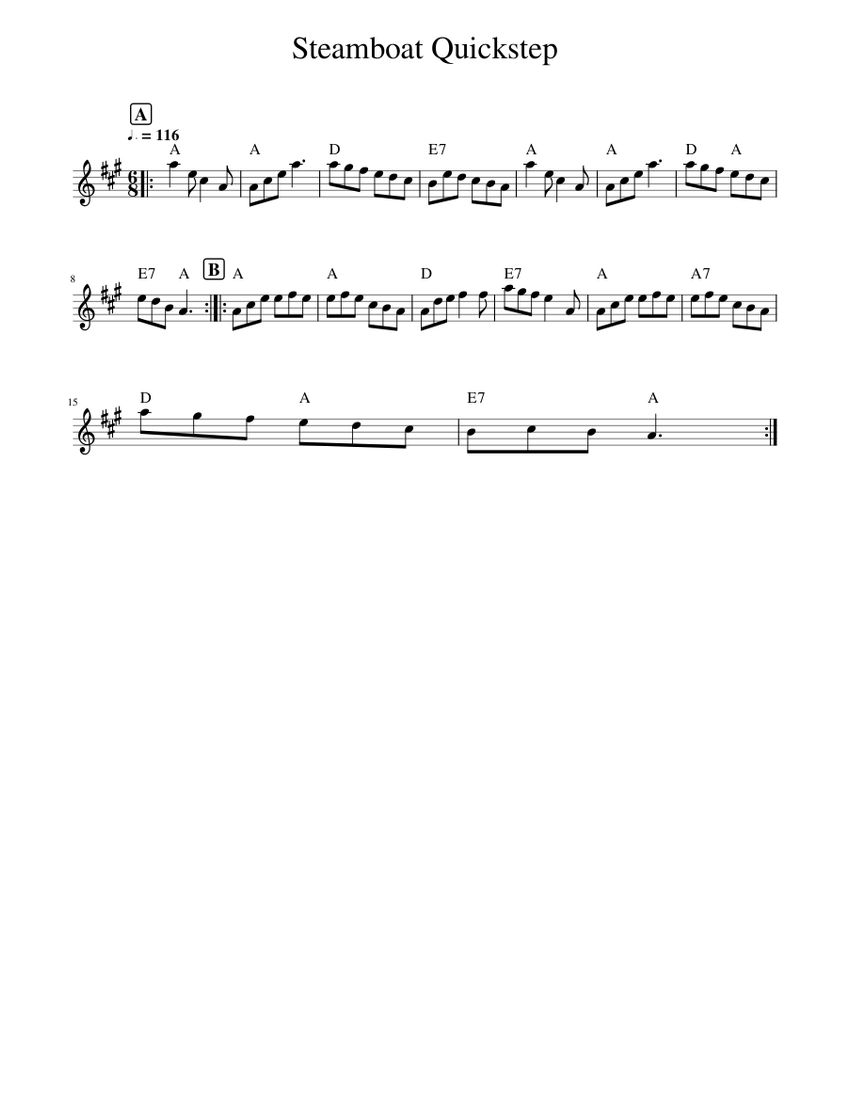 Steamboat Quickstep Sheet music for Piano (Solo) | Musescore.com