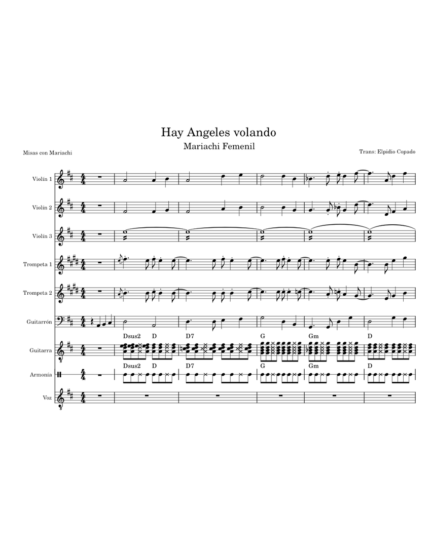 hay_Angeles_volando Sheet music for Tenor, Trumpet in b-flat, Snare ...