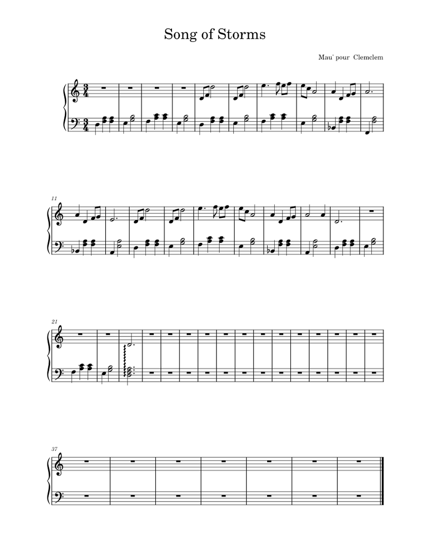 The legend of zelda ocarina of time - song of storms – Misc Computer ...