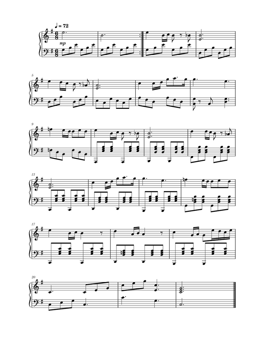 Opus 1 - Valsa em Em Sheet music for Piano (Solo) Easy | Musescore.com