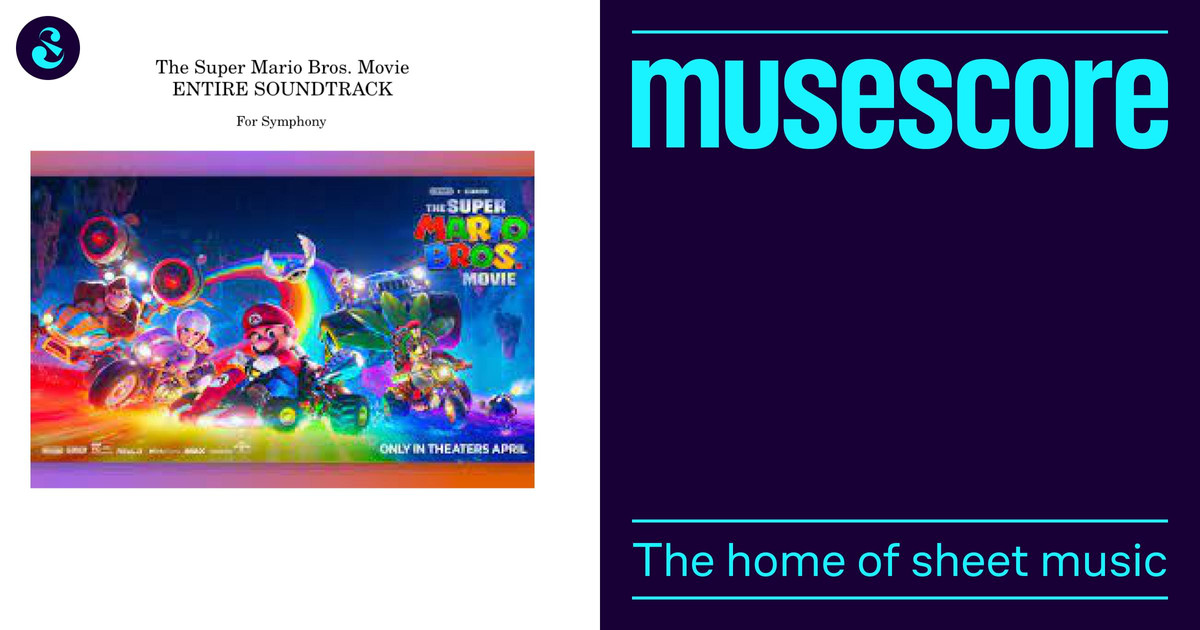 The Super Mario Bros Movie COMPLETE SOUNDTRACK Sheet Music for Trombone ...