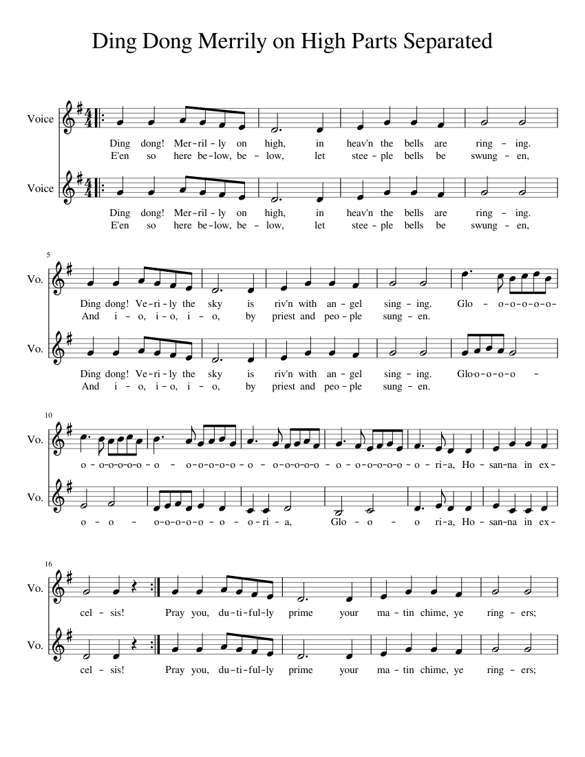 Ding dong merrily on high – Misc Christmas Ding Dong Merrily on High ...