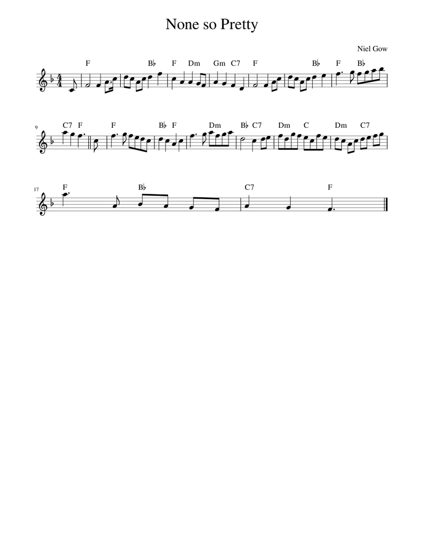 Niel Gow - None so Pretty Sheet music for Piano (Solo) Easy | Musescore.com