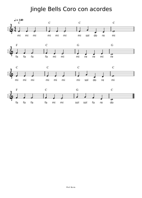 Jingle Bells Recorder Sheet Music