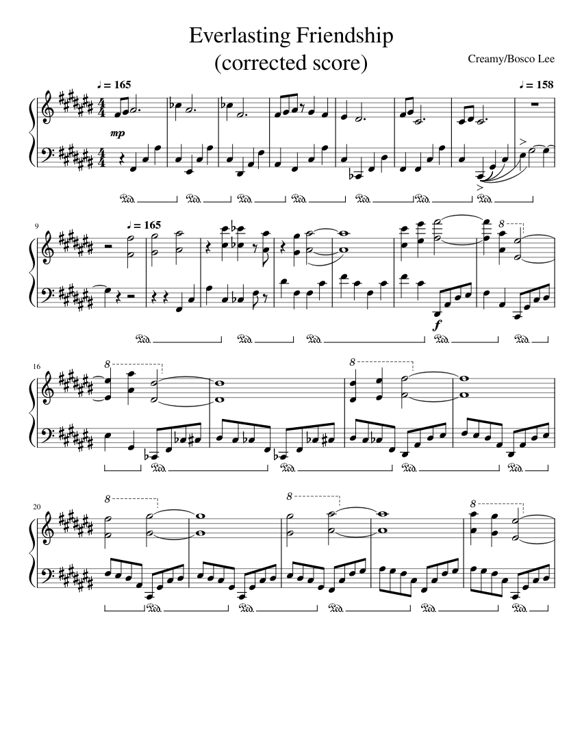 Everlasting Friendship Sheet music for Piano (Solo) | Musescore.com