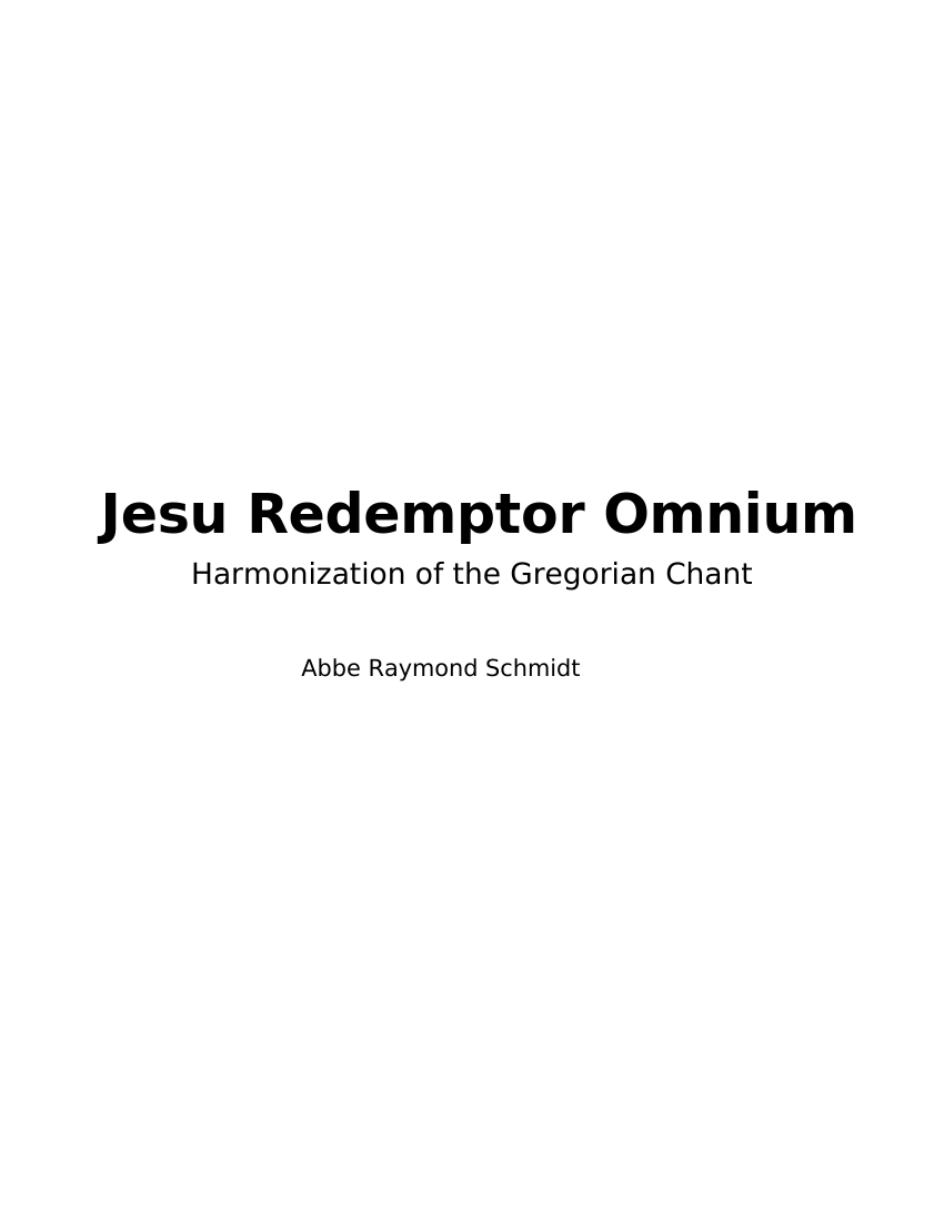 Jesu_Redemptor_Omnium Sheet music for Soprano, Alto, Tenor, Bass voice ...