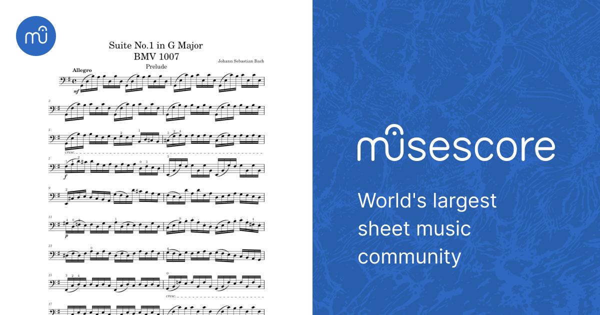 Cello Suite No. 1 in G Major, BWV 1007: I. Prelude – Johann Sebastian ...