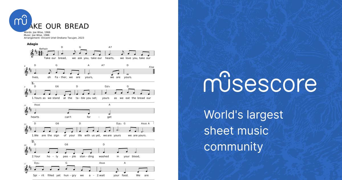 Joseph wise - take our bread we ask you – Misc Praise Songs Joe Wise ...