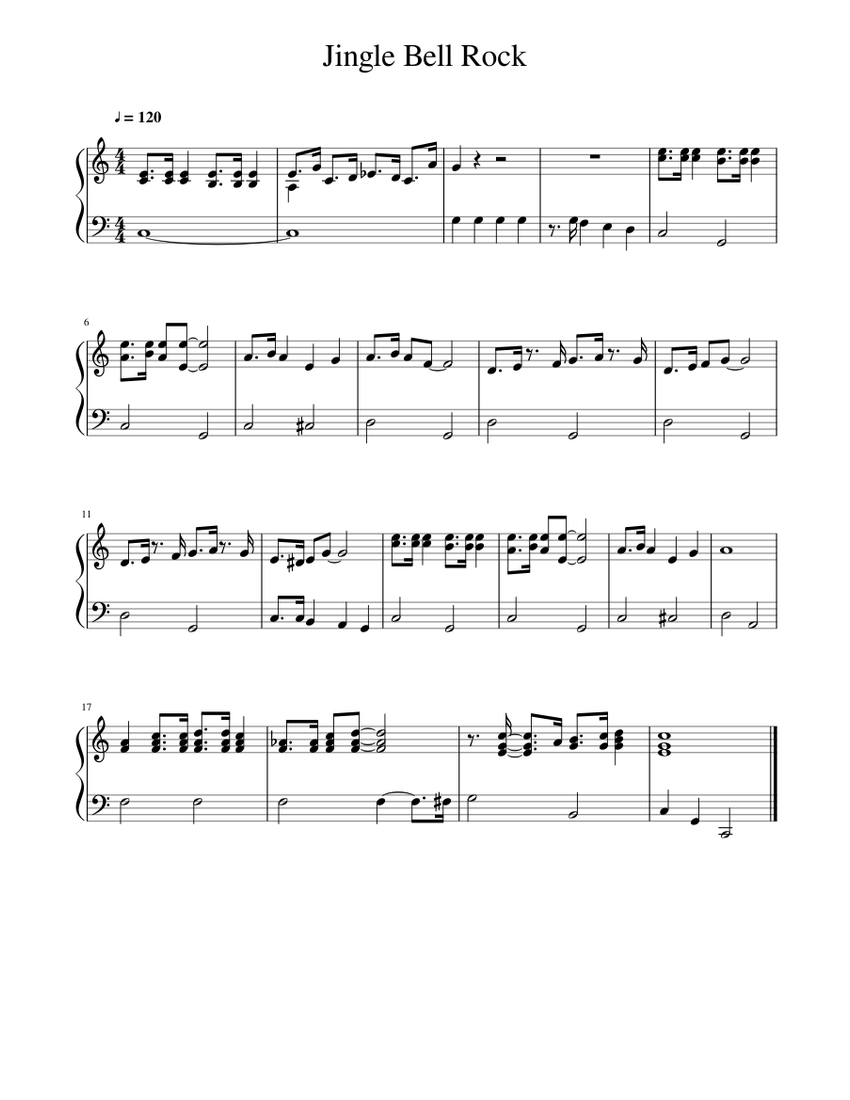 Jingle Bell Rock Sheet music for Piano (Solo) Easy | Musescore.com