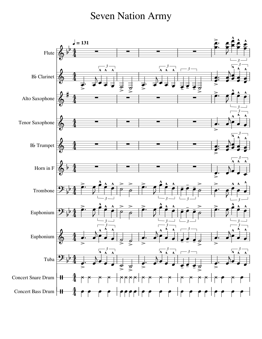 Seven Nation Army – The White Stripes Sheet music for Trombone ...
