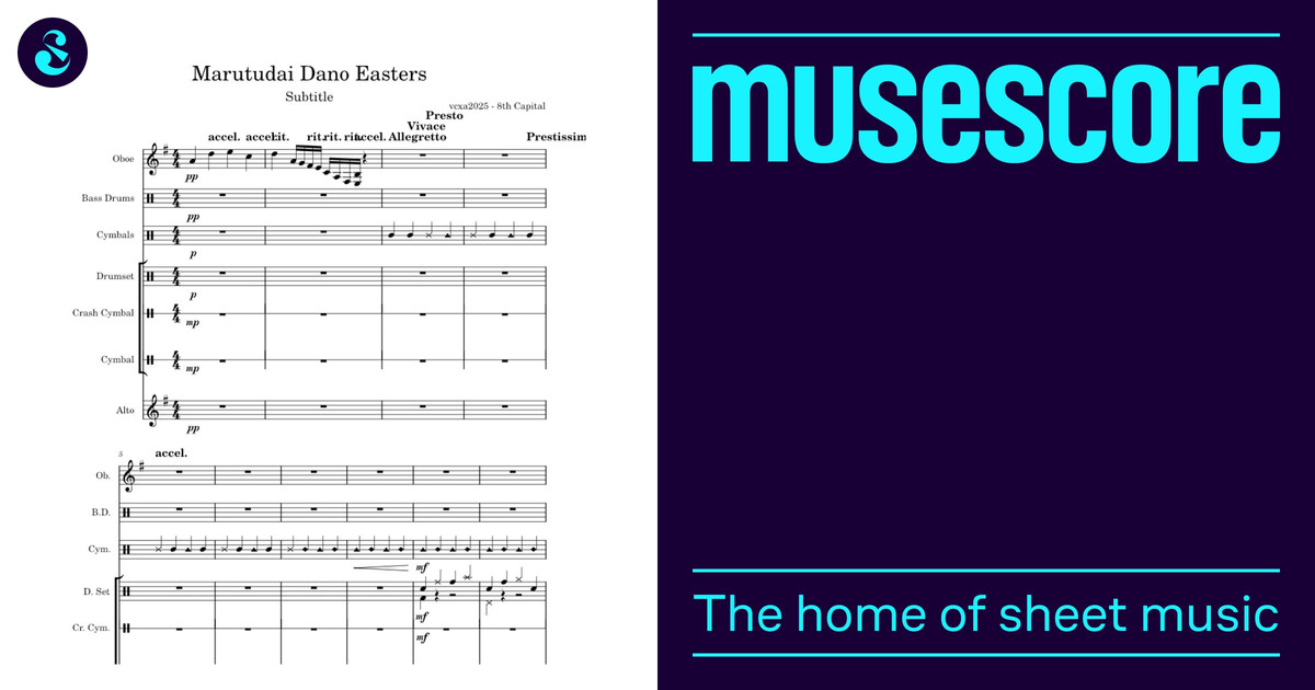 Easter Moves (Marutudai Dano Easters) – vcxavcxa05 Sheet music for Tuba ...