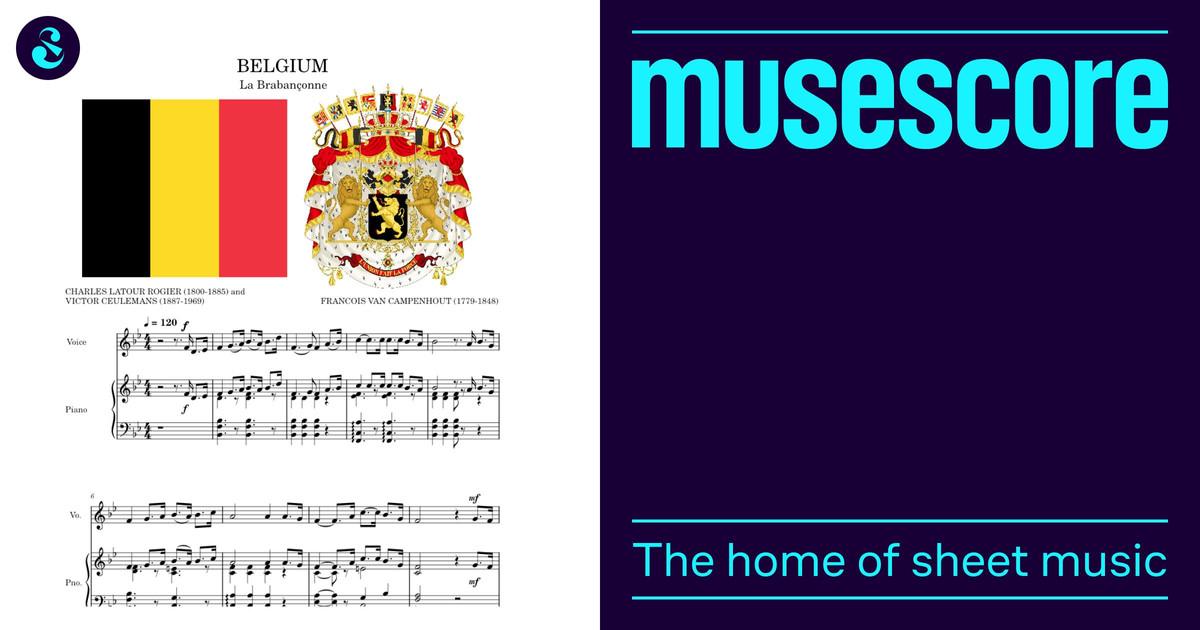 Belgium National Anthem – rubiajet04 Sheet Music for Piano, Voice ...