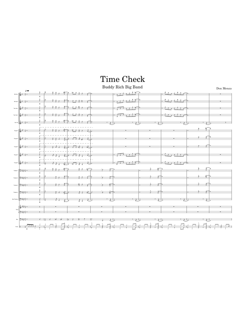 Musescore 4 Big Band Sound Test Sheet Music for Piano, Trombone ...