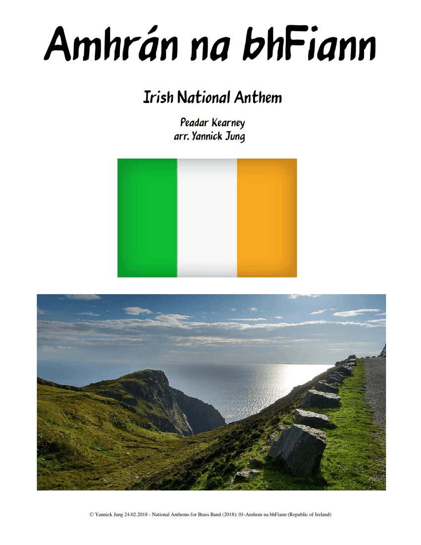 Amhrán na bhFiann - Irish National Anthem for Brass Band Sheet Music ...