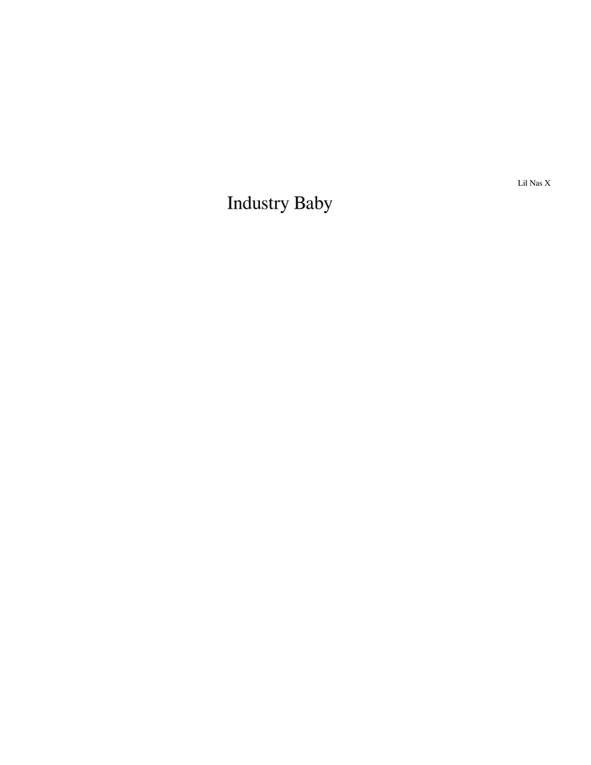 Lil_Nas_X_-_Industry_Baby Sheet music for Trombone, Flute, Clarinet in ...