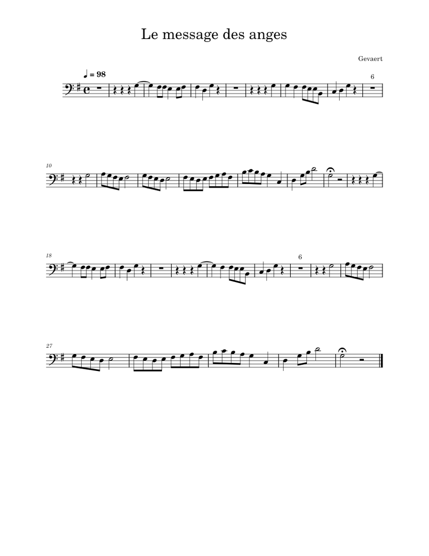 Le message des anges Sheet music for Piano (Solo) | Musescore.com