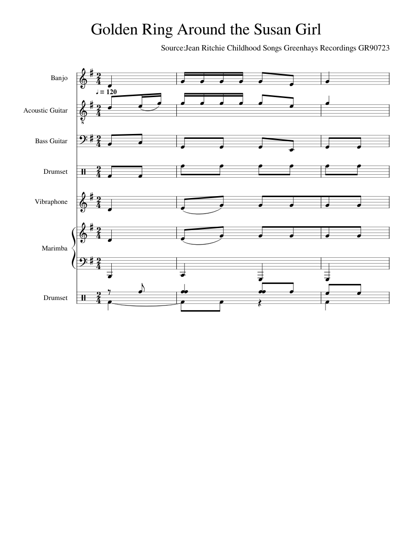 Golden Ring Around the Susan GirlSelf_Similar Sheet Music for ...