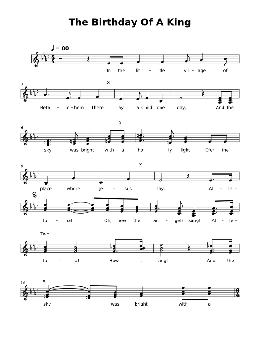 The birthday of a king – Misc Christmas Linda Birthday King Sheet music ...