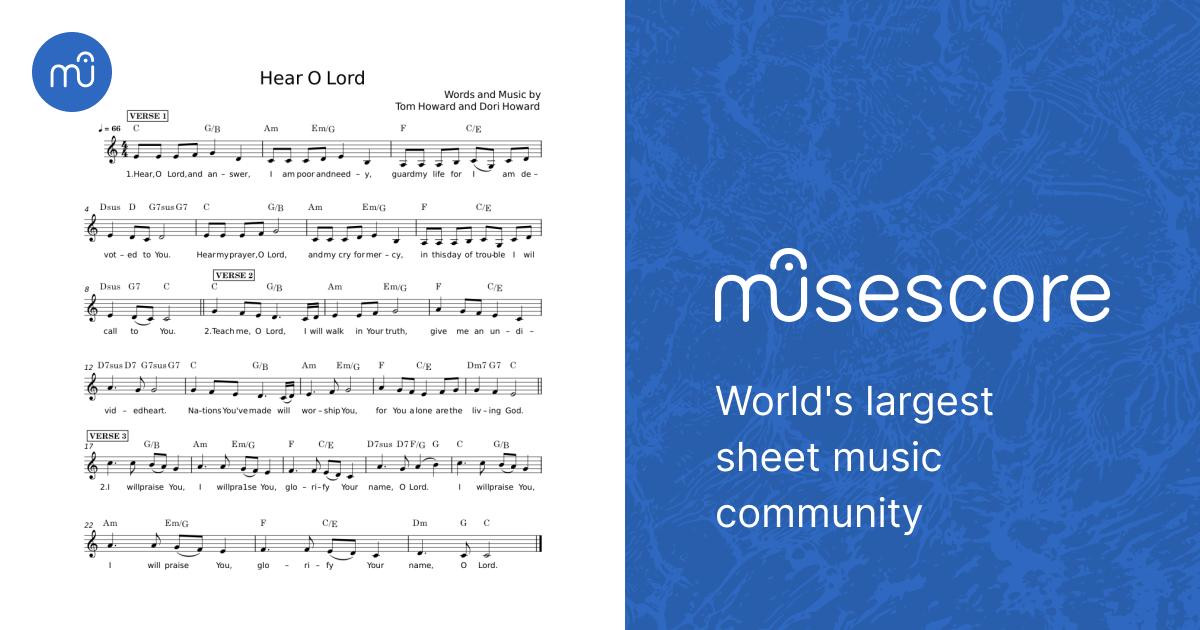 Psalm 86 (Hear, o Lord) - Tom & Dori Howard Sheet Music with Chords for ...