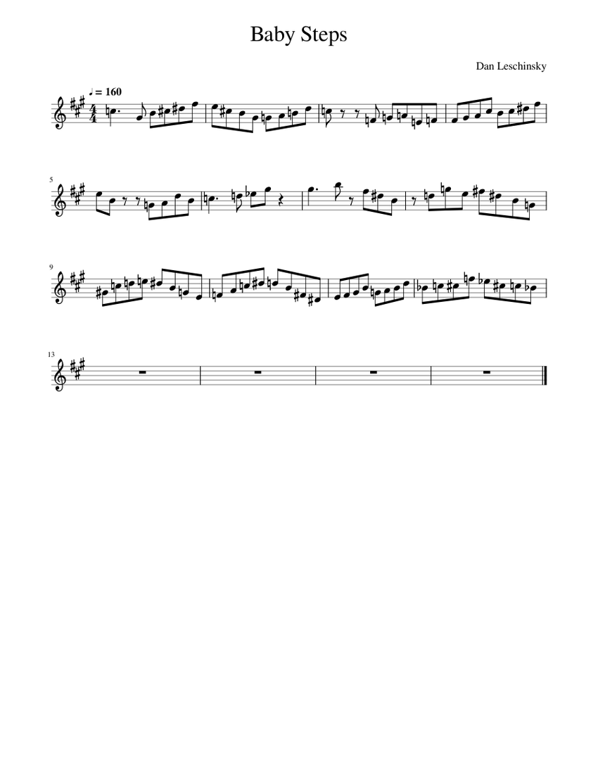 Baby_Steps Sheet Music for Piano (Solo) easy | MuseScore.com