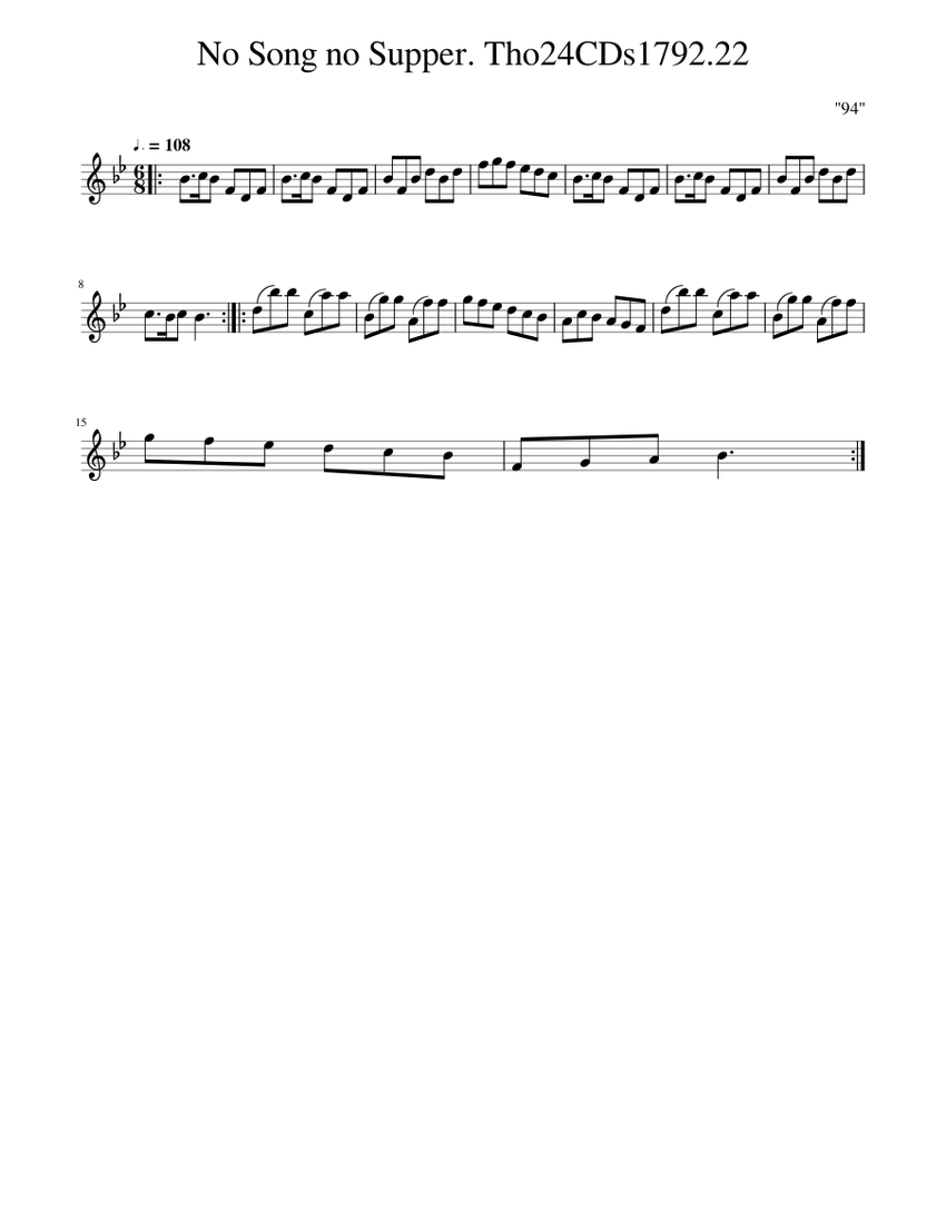 No Song No Supper Tho24CDs1792 22 Sheet Music For Piano Solo no-song-no-supper-tho24cds1792-22-sheet-music-for-piano-solo