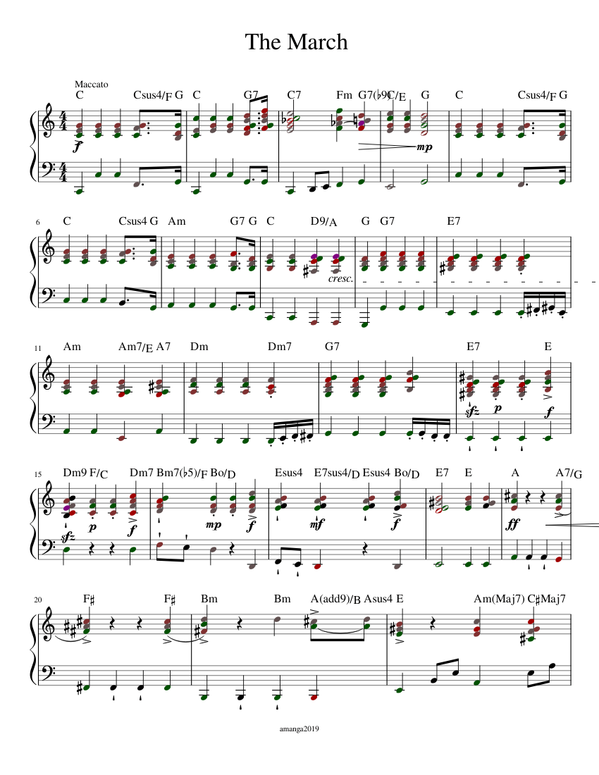 The March Sheet music for Piano (Solo) | Musescore.com