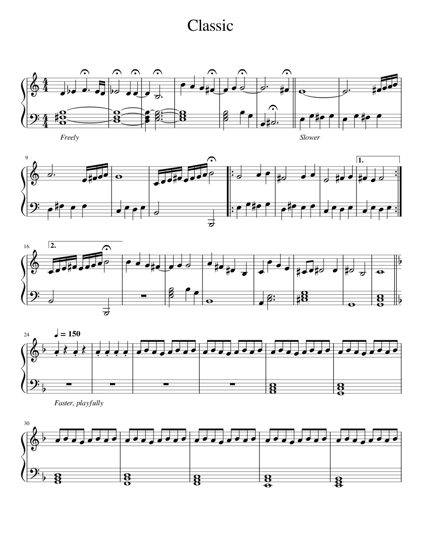 Classic Sheet music for Piano (Solo) | Musescore.com