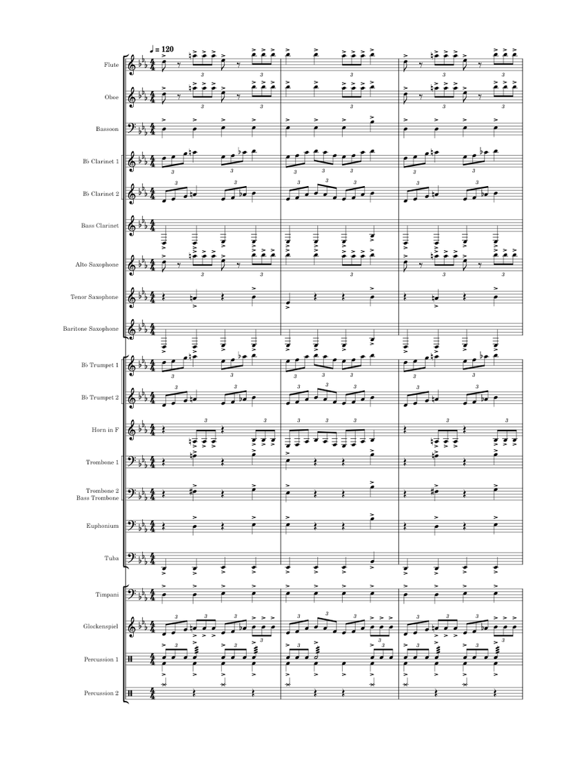 Superhero - Me - Concert band Sheet music for Trombone, Euphonium, Tuba ...