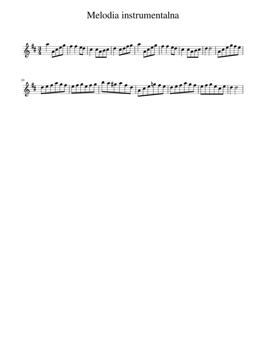 Melodia instrumentalna Sheet music for Piano (Solo) Easy | Musescore.com