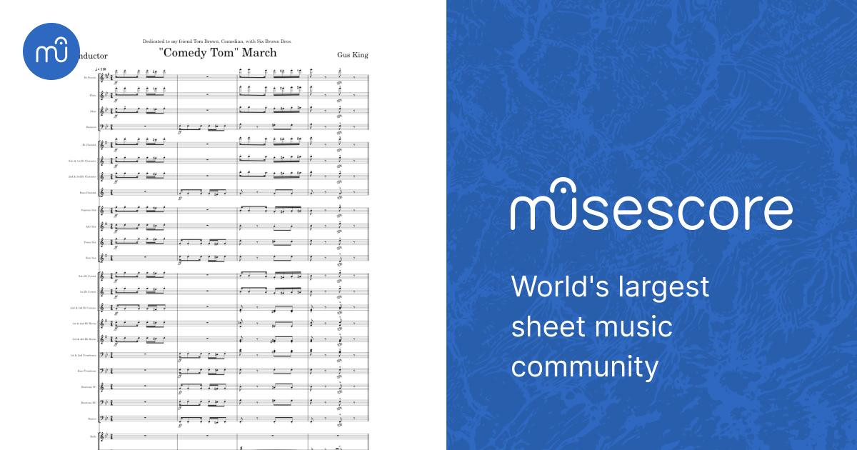 Comedy Tom March – Gus King Sheet music for Trombone, Cornet, Euphonium ...