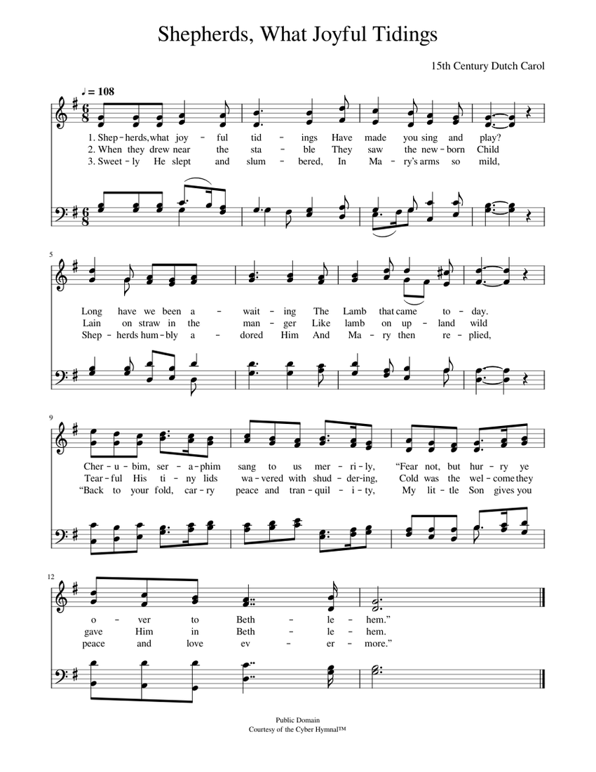 Shepherds, what joyful tidings - 15th Century Dutch carol (Herders hij ...