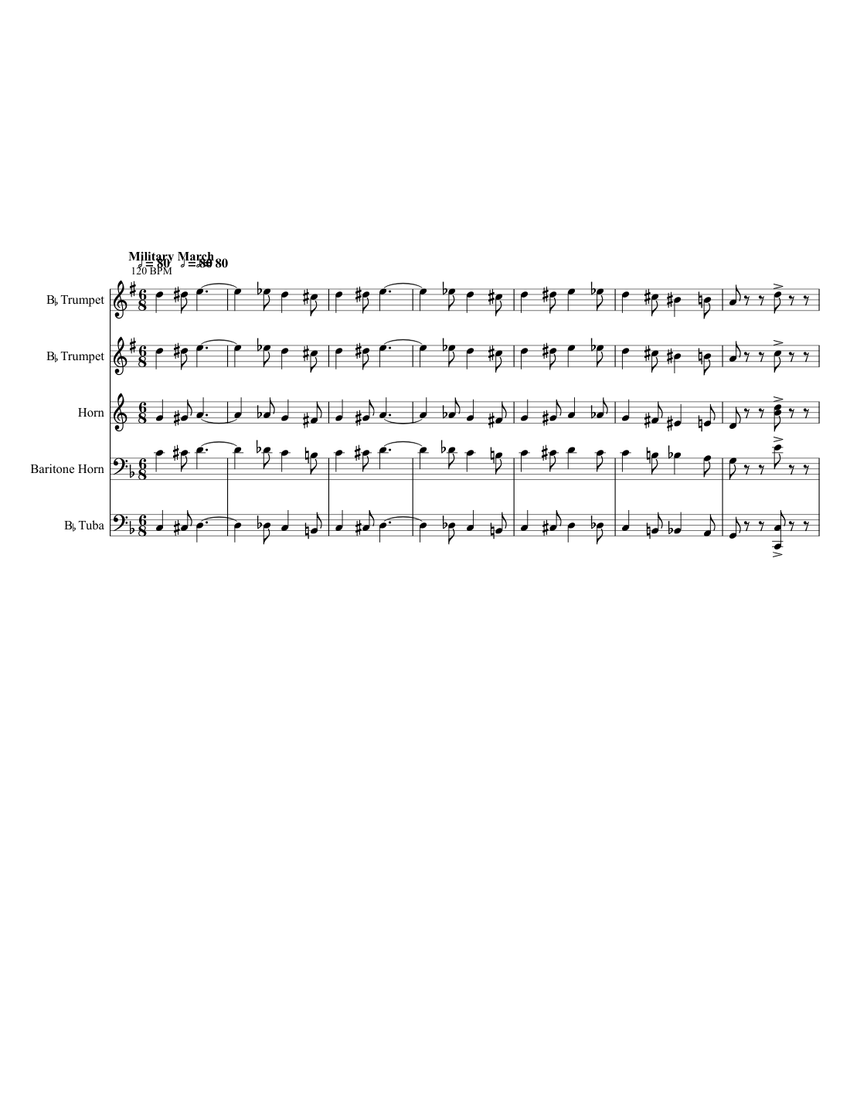 Washington Post March Sheet music for Cornet, French horn, Baritone ...