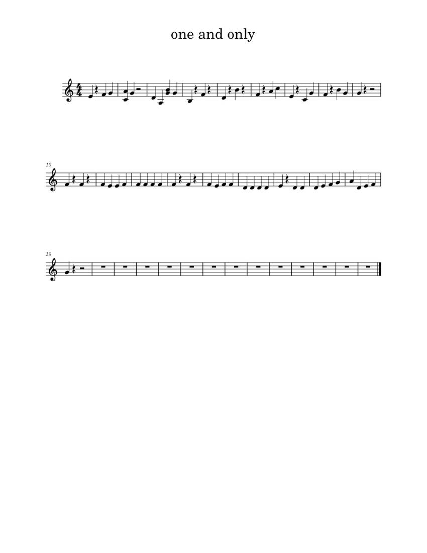 one and only first2 Sheet music for Piano (Piano Four Hand) | Musescore.com