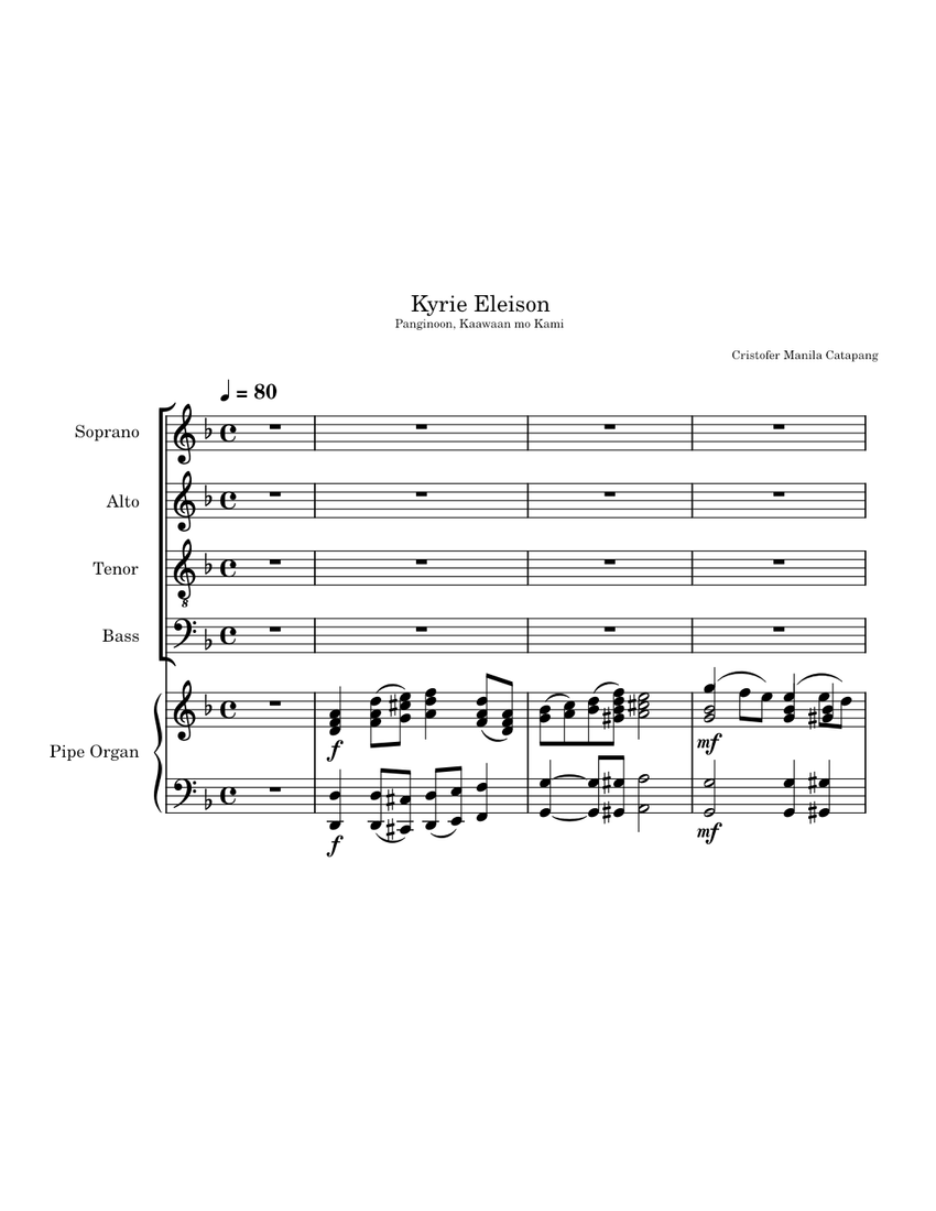 Kyrie Eleison Sheet Music for Soprano, Alto, Tenor, Bass voice & more ...